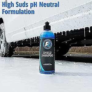 ExoForma Shield Shampoo - SiO2 Infused High Suds Car Wash Shampoo, Adds Hydrophobic Protection, Cleans And Rejuvenates Existing Coatings, Waxes Or Sealants