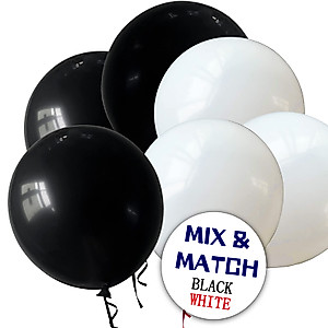 110pcs Black Balloon 12 inch, Black Latex Balloons for Birthday Party Baby Shower Wedding(with 2 Ribbons).
