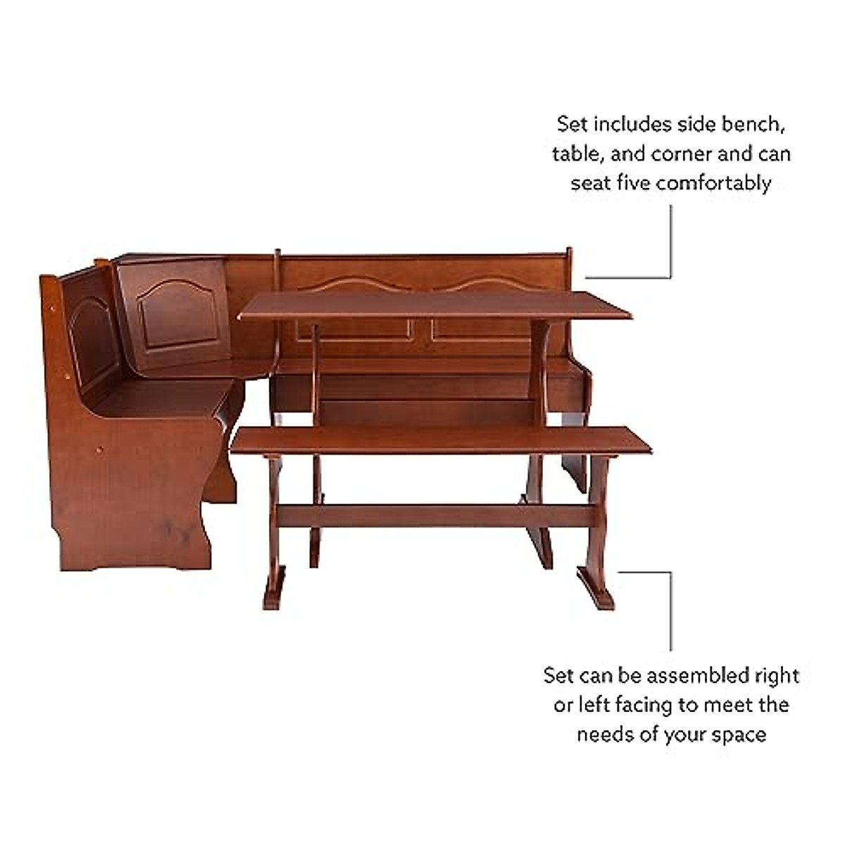 Linon Home Linon Chelsea Walnut Kitchen Nook