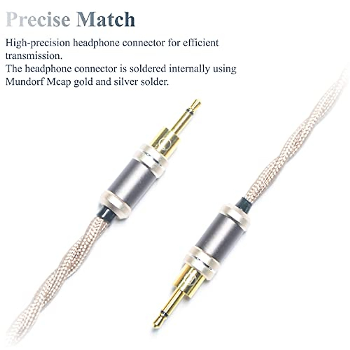 FSIjiangyi HD700 Replacement Cable 6N Single Crystal Copper Braid Headphones Cable Balanced Headphone Cable Compatible for Sennheiser HD700 (4.4mm Plug)