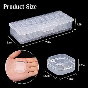 Quefe 40pcs Bead Organizers in A Clear Organzier Box, 2 Sets Clear Plastic Diamond Painting Storage Container with Mini Boxes for Craft Organziers and Storage Art Embroidery Nail Accessories