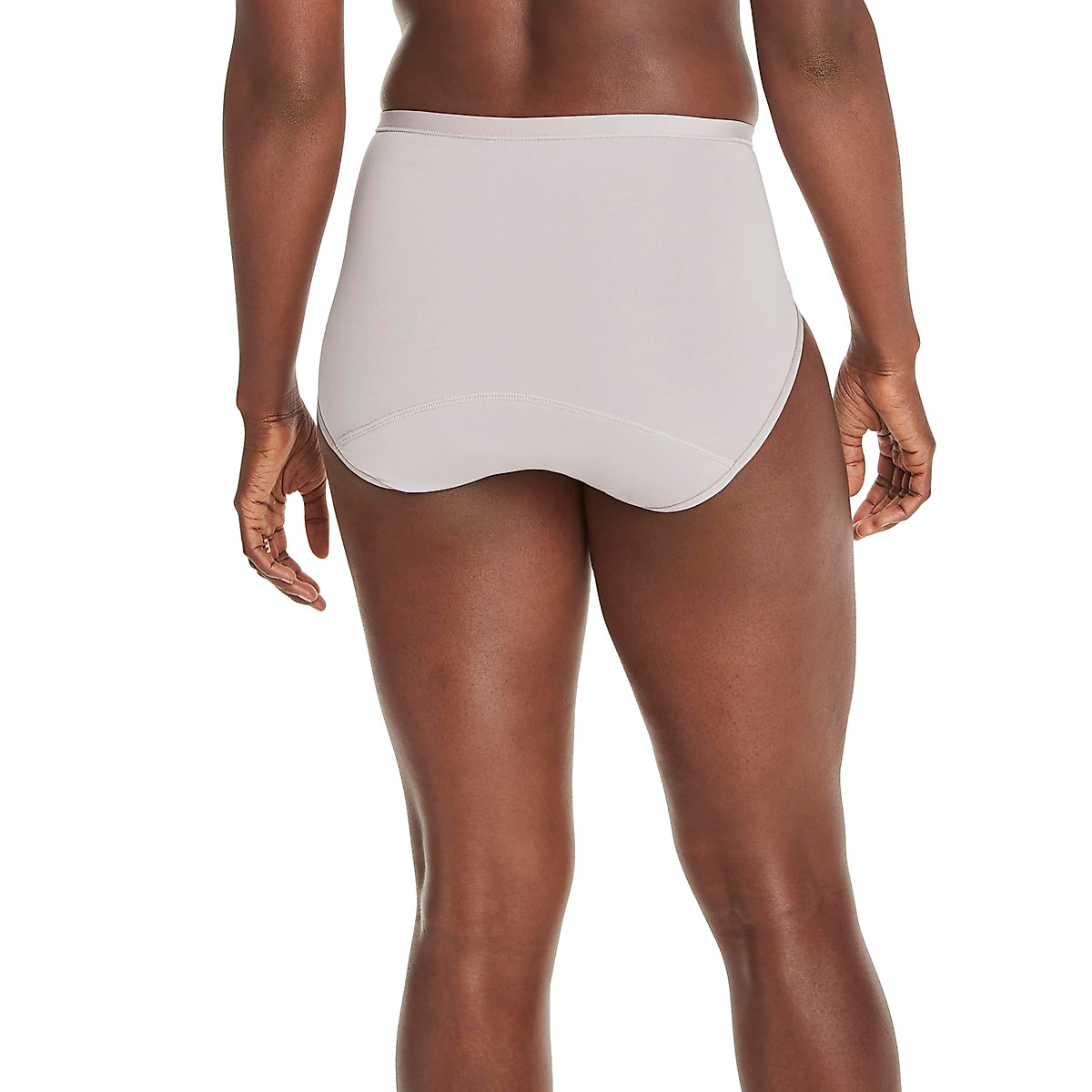 Hanes Women's Comfort, Leaks Period Underwear, Light Protection Bikini, Boyshort, 3-Pack, Brief, Neutrals, 7