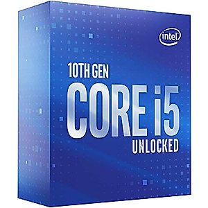Intel Core i5-10600K Desktop Processor 6 Cores up to 4.8 GHz Unlocked  LGA1200 (Intel 400 Series Chipset) 125W