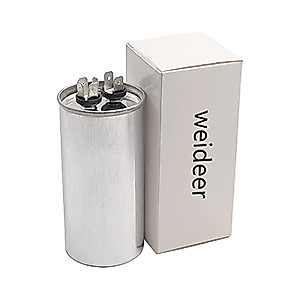 weideer 30uF MFD 370/450 VAC CBB65 Capacitor 50/60 Hz for Condenser Straight Cool or Heat Pump Air Conditioner or AC Motor Run and Fan Starting