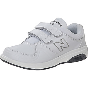 New Balance womens 813 V1 Hook and Loop Walking Shoe, White, 9.5 US