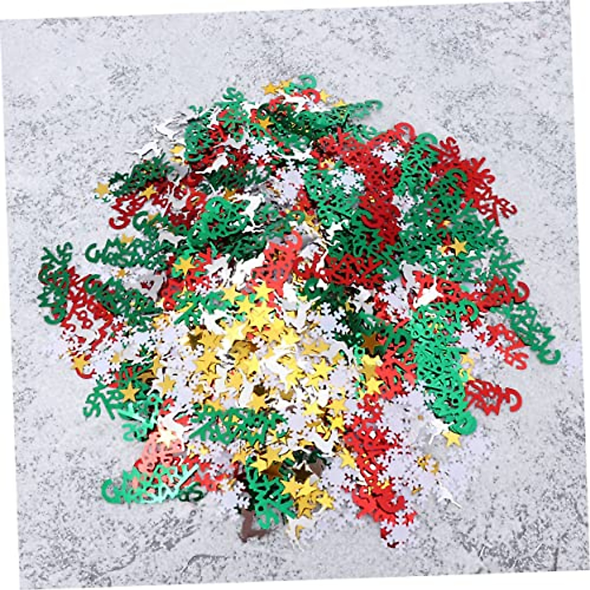 NOLITOY New Year Confetti Christmas Table Decor Star Table Scatters Snowflake Glitter Confetti Christmas Tree Decoration Ornaments Elk Decor Metal Trim Christmas Confettis Mix Star Catalog