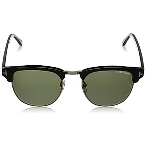 Tom Ford Sunglasses - Henry / Frame: Shiny Black with Green Gradient Lens