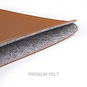Comfyable Laptop Sleeve 13 Inch Precisely Compatible with MacBook Pro M2 2022 M1 2020-2016 & Mac Air M2 2022 M1 2020, Not Fit Old Versioned MBA/MBP, Faux Leather Cover Case, Brown