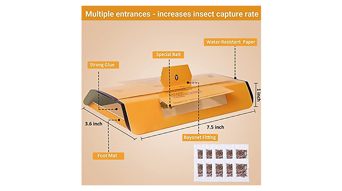 Effective 12 Pack Roach Traps for Indoor Pest Control