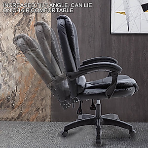 Office Chair Swivel Ergonomic Executive Computer Task Desk Seat Chairs Black Faux Leather Comfortable and Adjustable