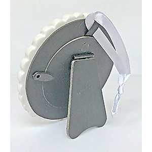 Little Grandbaby Growing In Your Heart Ultrasound Photo Ornament and Poem (Ornament Boxed w/ Poem)