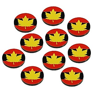 LITKO World War Two Miniature Wargames 25mm National Faction Token | Country Game Pieces Compatible with Bolt Action (10) (Canadian Commonwealth)