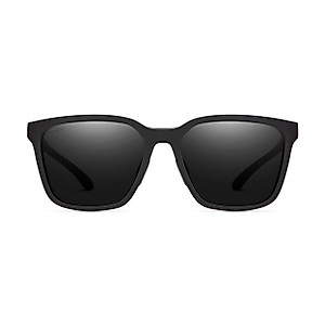 SMITH Shoutout Sunglasses – Performance Sports Active Classic Sunglasses – For Men & Women – Matte Black + Grey Polarized Lenses