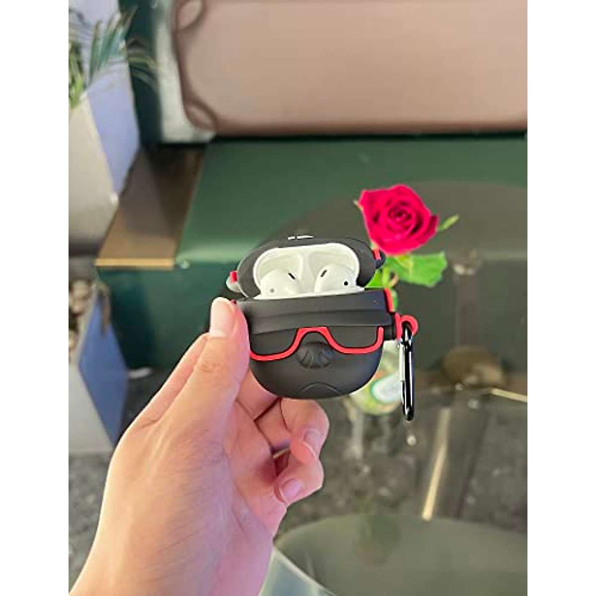 Cartoon Case for Apple Airpods 2nd Generation Anime, Fun Cute Kawaii Protective Case Anti-Fall Headphone Case for Airpods Case Cover (AirPods 2/1, Music Dog)