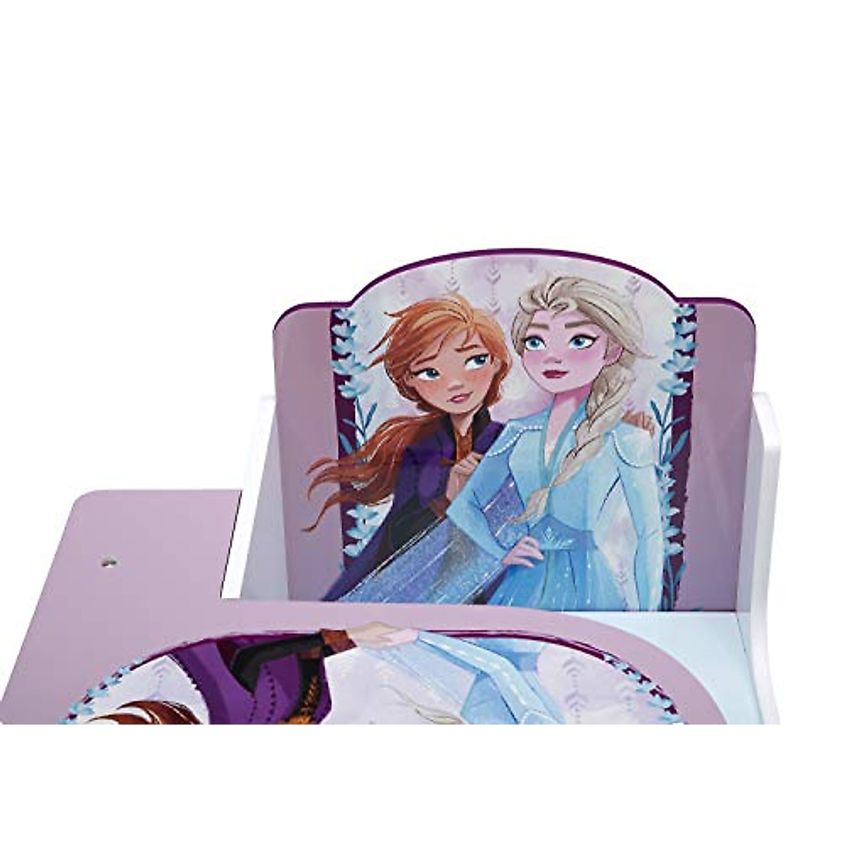 Delta Children Chair Desk with Storage Bin + Design and Store 6 Bin Toy Storage Organizer, Disney Frozen (Bundle)