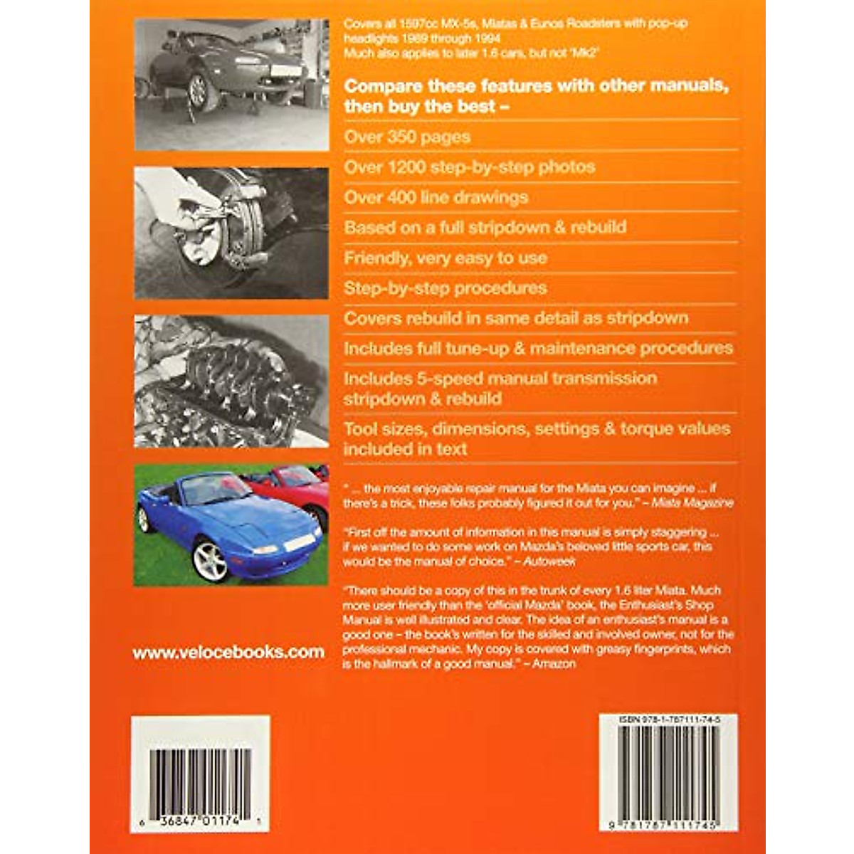Mazda MX-5 Miata 1.6 Enthusiast's Workshop Manual
