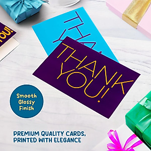 Only Zest Thank You Cards with Envelopes Bulk, 50 Pack 4x6 Thank You Notes – Cute Assorted Blank Thank you Card for Birthdays, Baby Showers, Small Business