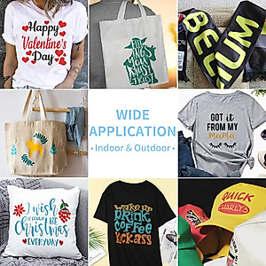 Lya Vinyl Heat Transfer Vinyl 12" x 10ft White Iron on Vinyl Roll for Cricut, Silhouette Cameo, Premium HTV for DIY Clothes, Bags, Shoes and Other Textiles