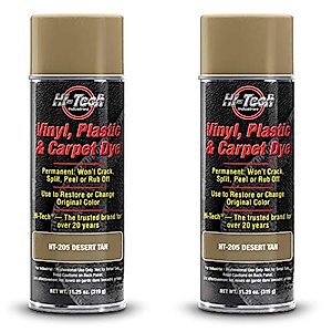 HI-TECH Vinyl, Plastic, Carpet Dye | Leather, Upholstery, Fabric Paint, Desert Tan (2 Pack)