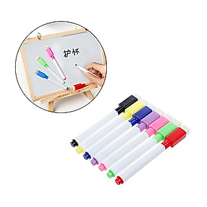 XISAOK 5Pcs Whiteboard Pen Erasable Dry White Board Markers Black Ink Fine Size Nip