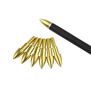 SHARROW 50pcs Archery Broadheads 75 Grain Arrowhead Screw-in Arrow Heads Hunting Arrow Tips Point for Recurve and Compound Bow