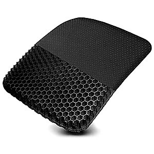 BAUBUY Cojín de Asiento Wheelchair and Scooter Accessories Comfort Seat Cushion Ergonomic Designed with Non Slip Cover Suitable for Adults for Pressure Relief (Color : 1000g Black)