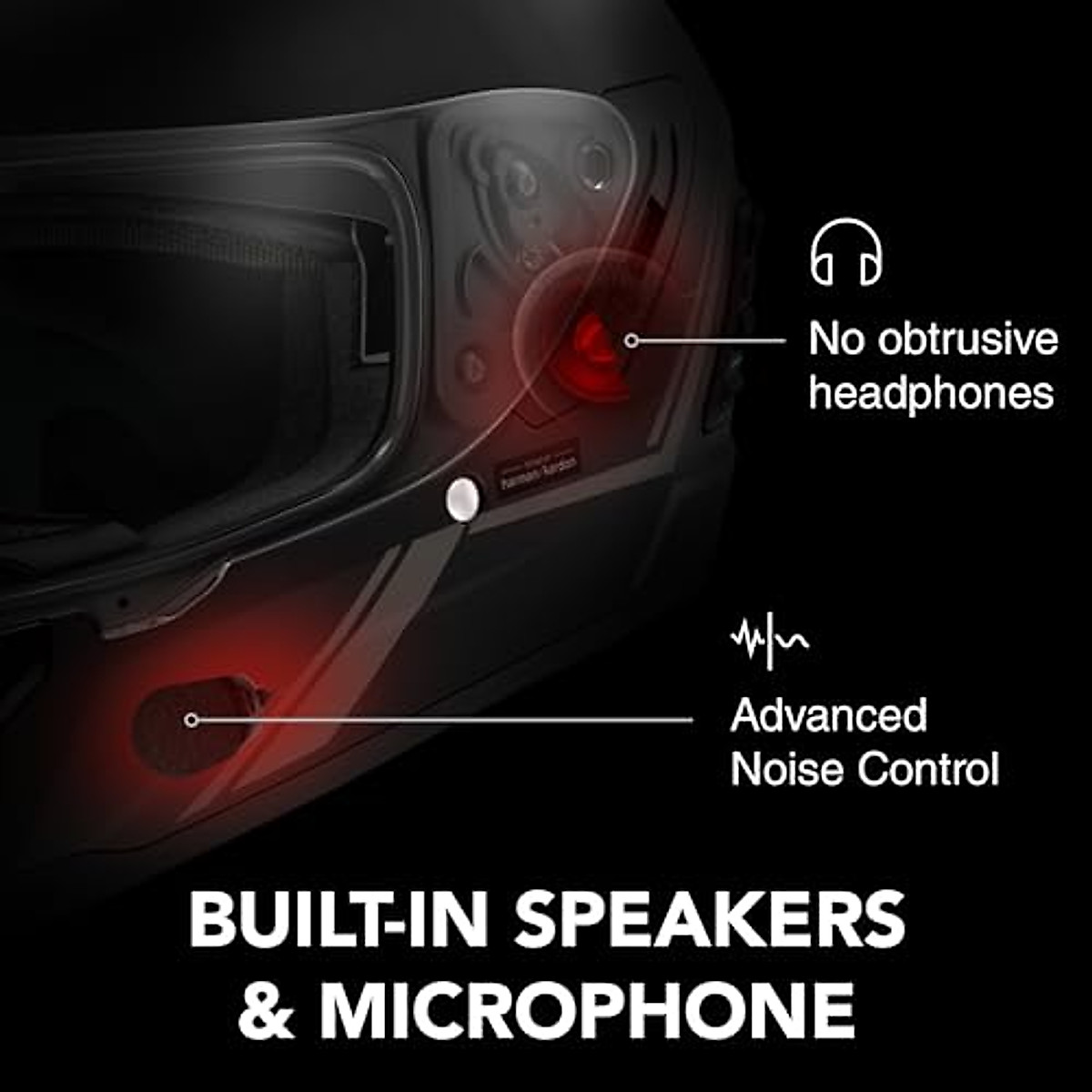 Sena Stryker Full Face Smart Helmet with Integrated Mesh and Bluetooth Communications, LED Taillight, and Sound by Harman Kardon, DOT (Matte Black, Medium)