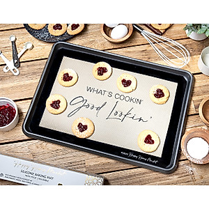 Happy Homes Market, Silicone Baking Mat, Non-Stick, Professional Grade Quality Baking Mat, Food Safe, BPA Free, Reusable, Eco-Friendly, Luxury Baking Sheet Liner- Set of 3 Standard Half Sheet Sizes