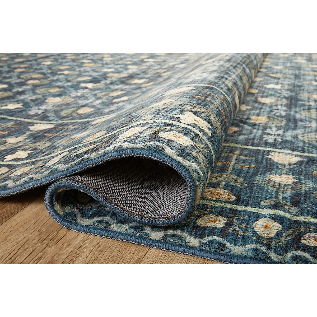 Loloi Rifle Paper Co. x Eden Lattice Indigo 7'-6" x 9'-6" Area Rug