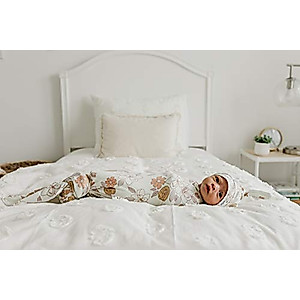 Large Premium Knit Baby Swaddle Receiving Blanket"Ferra" by Copper Pearl