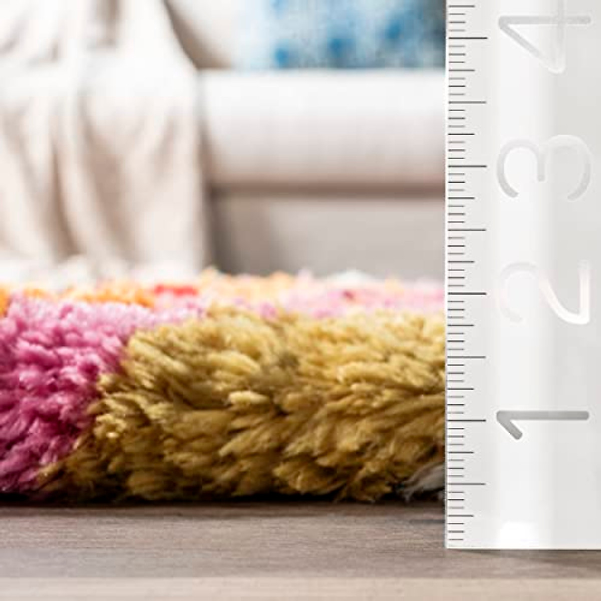 nuLOOM Abbey Carnival Handmade Shag Area Rug, 5 ft x 8 ft, Multi