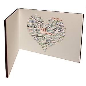 Lapatoon Real Wood Best Mom Ever Forever Love Inspiring Greeting Card Novelty Birthday Gift Get Well Thank You Wooden Present for Mommy Step God Mother from Baby Husband Son Daughter Child e