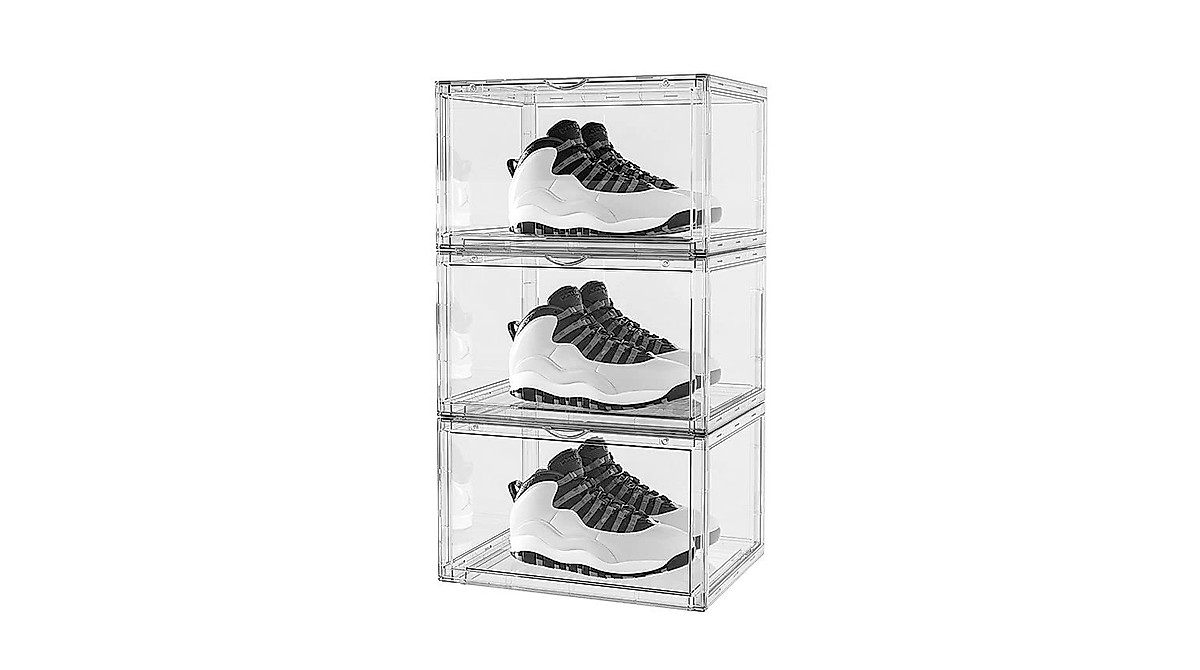 Stackable Clear Shoe Display Case for Sneaker Storage