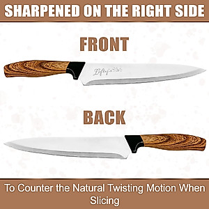 Lefty’s Left Handed Chef Knife - Stainless Steel Durable Blade - Extra Sharp - Great for Cutting, General Purpose, Kitchen items - Gifts for Left-Handed People, Lefty, Adults, Man, and Women