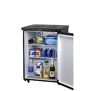 Kegco HBK309B-3 Three Faucet Homebrew Kegerator - Matte Black Cabinet and Door