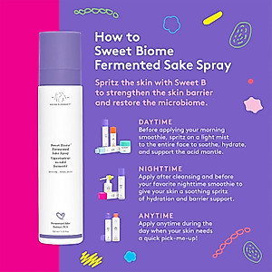 Drunk Elephant Sweet Biome Fermented Sake Spray. Nutrient-Dense Face Spray to Restore and Replenish the Skin’s Barrier. (3.33 oz)