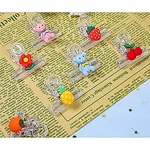 16 Pack Chip Bag Clips Transparent Kitchen Clips Cartoon Plastic Bread Bag Clips Cute Chip Clips Funny Bag Clips for Chips Snacks Food Storage