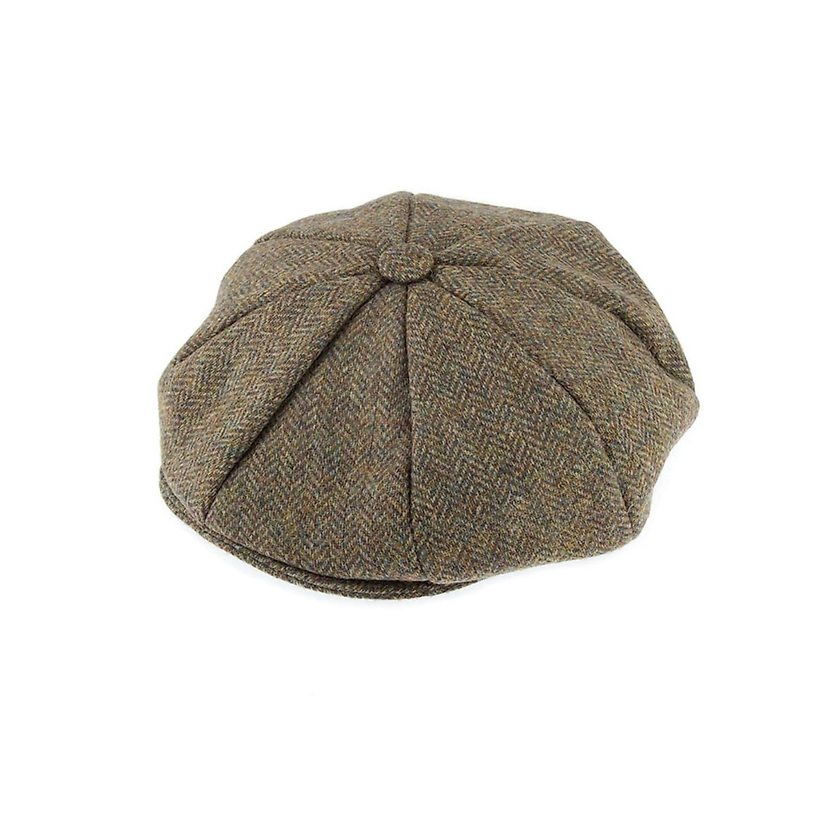 Dents Mens Abraham Moon Tweed 8 Piece Cap - Pewter Grey - Extra Large