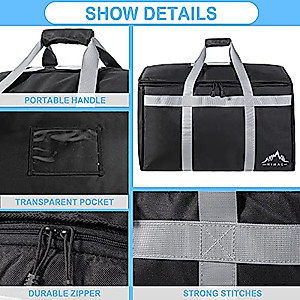 Himal Outdoors Insulated Food Delivery Bag, Pizza Delivery Bag | Premium Insulated Grocery Bag for HOT/COLD Food Delivery,Professional Catering transportation,23Wx15Hx14D inches.