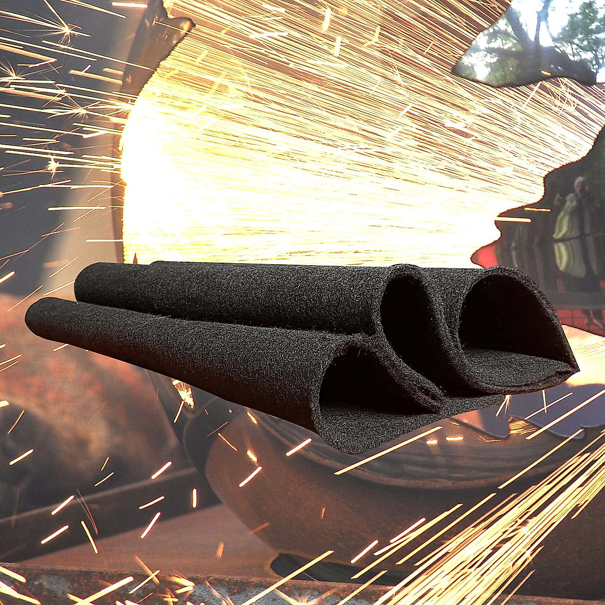 2 Pack Welding Blanket Fireproof Tarp Heat Resistant Material Up To 1800°F Flame Retardant Fabric Carbon Felt for Grill Stove Pit Soldering Welders Plumbers 12 by 27 Inches