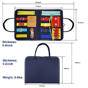 Visen Toddler Busy Board Toys,Preschool Educational Learning Toys,Kids Learn to Dress Buckle Basic Skills,Montessori Toys for Toddlers,Sensory Toys for Toddlers 1-6 Year Old Boys/Girls Gift