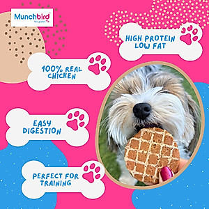 Chicken Chips Chicken Waffle Dog Treat Training Treats Lean Treats Dog Dehydrated Dog Treats for Small Medium Large Dog Puppy Chicken Treats for Dogs (3.5 OZ, Crunchy Chicken Chips)