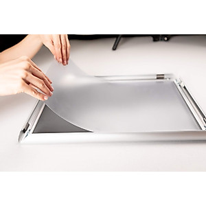 BNV Aluminum Front Load Snap Poster/Picture Certificate Frame, Red, 8.5x11 Inches, 1.25'' Profile, Wall Mounting, Portrait and Landscape Mode, Easy Installation, Anti-Glare, PVC Cover, Lightweight