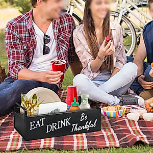 Kitchen Countertop Plate Organizer Box for Kitchen Decor, Paper Plate Holders, Disposable Dish Holder for Party,BBQ,Rustic Kitchen Utensil Caddy for Cups, Forks, Spoons, Plates, Napkins, Condiments