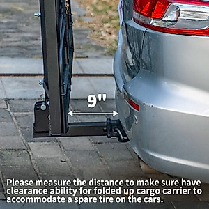 XCAR Hitch Mount Cargo Carrier Rack High Side 59" x 24" x 14" Folding Rear Luggage Basket Fits 2" Receiver for Car SUV Camping Traveling