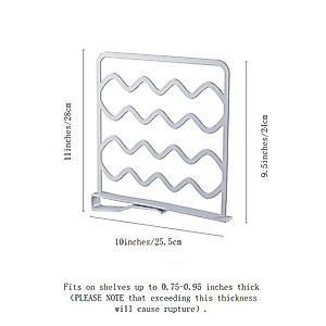 MoreShow 2 PCS Plastic Shelf Dividers,Perfect Perfect for Closets Kitchen Bedroom Shelving Organization to Organize Clothes Closet Shelves, Books,Towels and Hats, Purses Separators,White