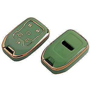 Guibuhuse TPU Protector Key Fob Cover Fit for 2015-2020 GMC Yukon/Yukon XL Chevy Suburban Tahoe (HYQ1AA)