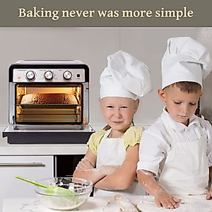 Air Fryer Oven, 6-in-1 Toaster Oven 23 Quart, Airfryer Toaster Oven For Roast, Bake, Broil, Stainless Steel Accessories Included, Convection Oven Countertop (Black) By Moss & Stone.