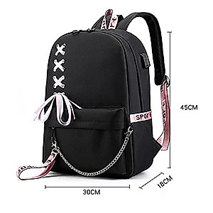 COSABZ Anime Anya Forger Backpack Cosplay Kawaii Backpack Schoolbag With Ribbon For Girls 1 (7)