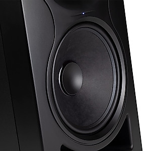 KALI AUDIO in-8 V2 8" Powered 3-Way Studio Monitor - 140W Speaker System - Boundary Compensation EQ Settings - for Mixing, Recording, Audio Production - XLR, TRS, RCA Inputs - Single, Black